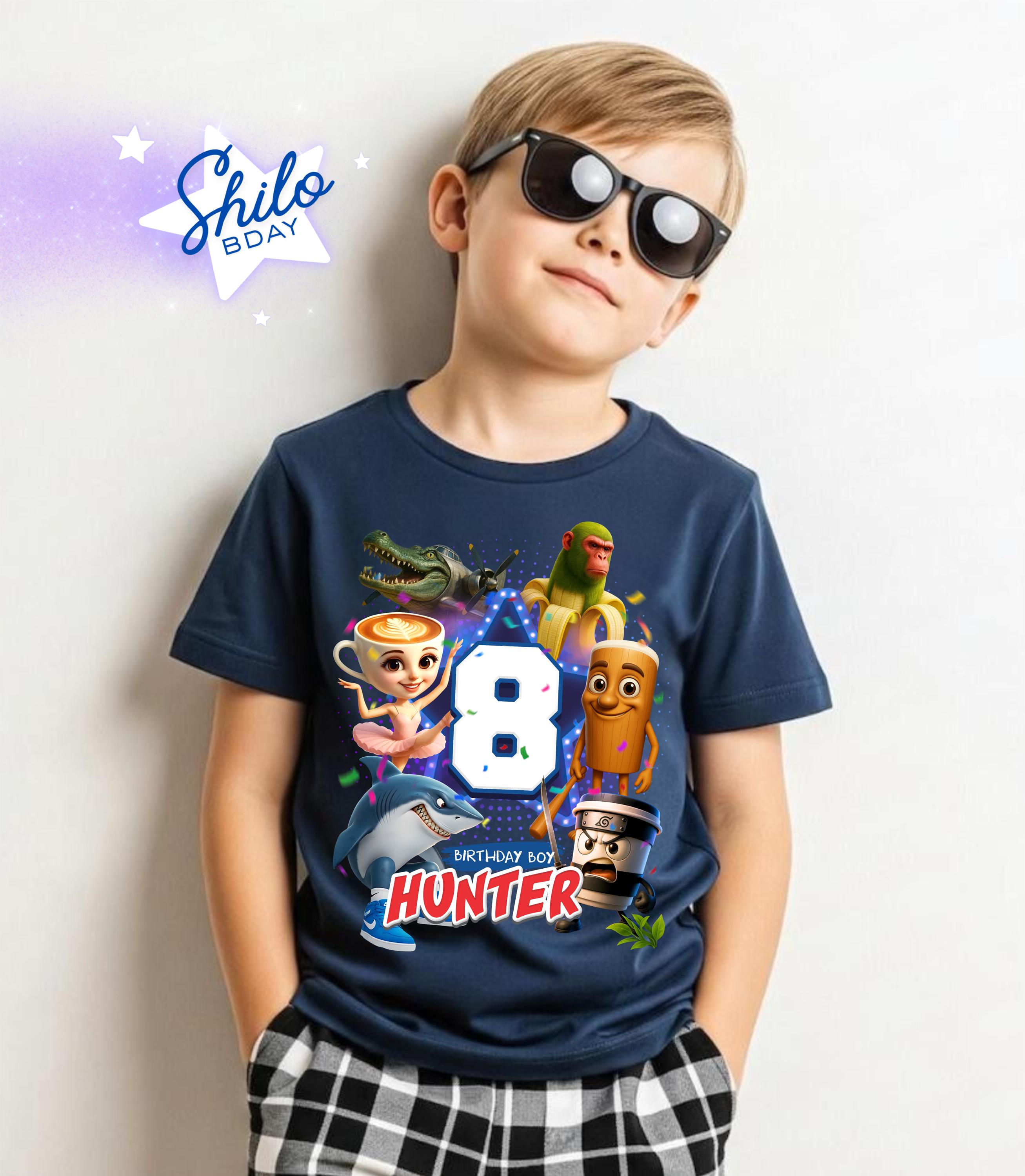 Personalized Brainrots Birthday Shirt: Tung Tung Sahur, Balerina ...