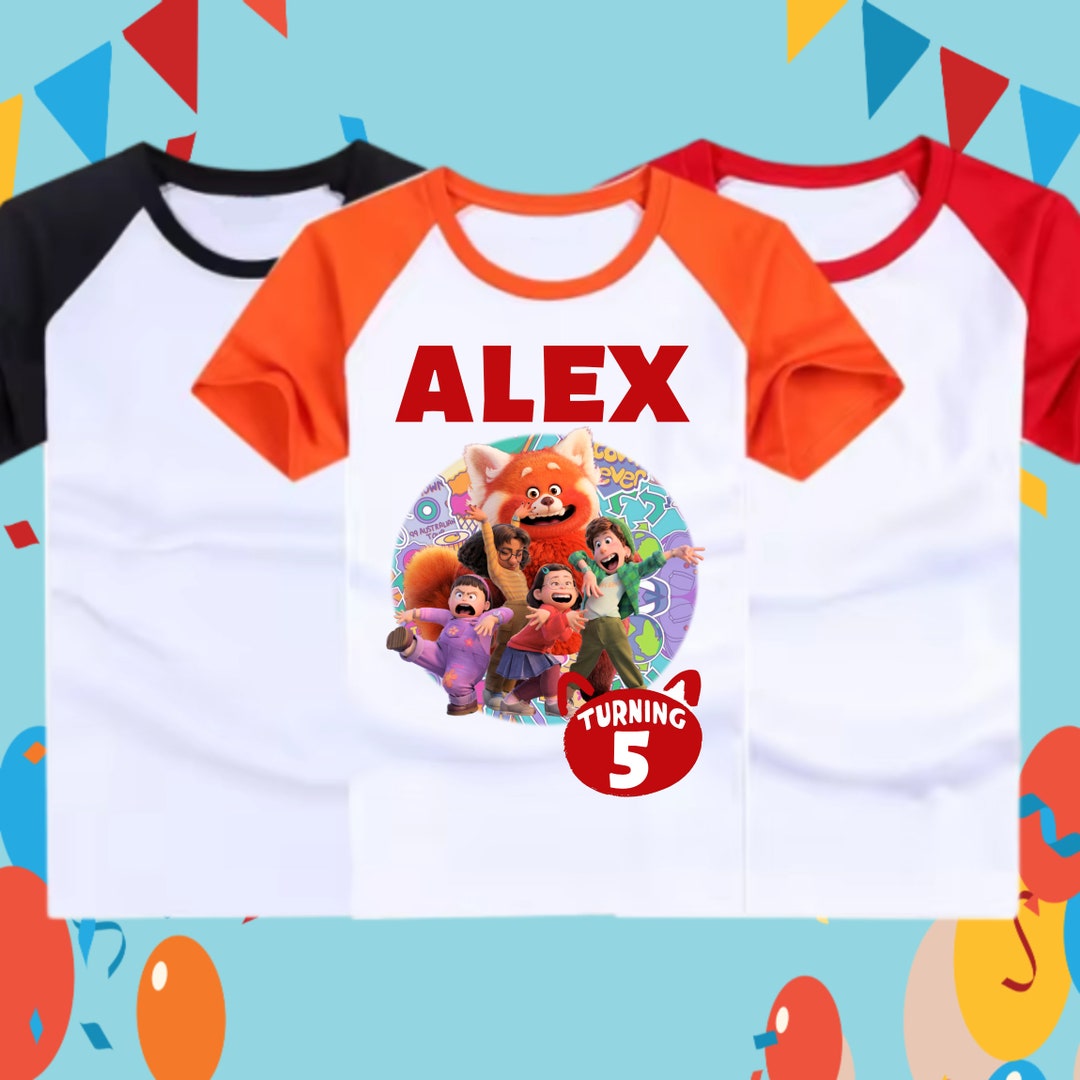 Turning Red Custom Shirts, Birthday Shirts Personalized Name/age, Theme ...