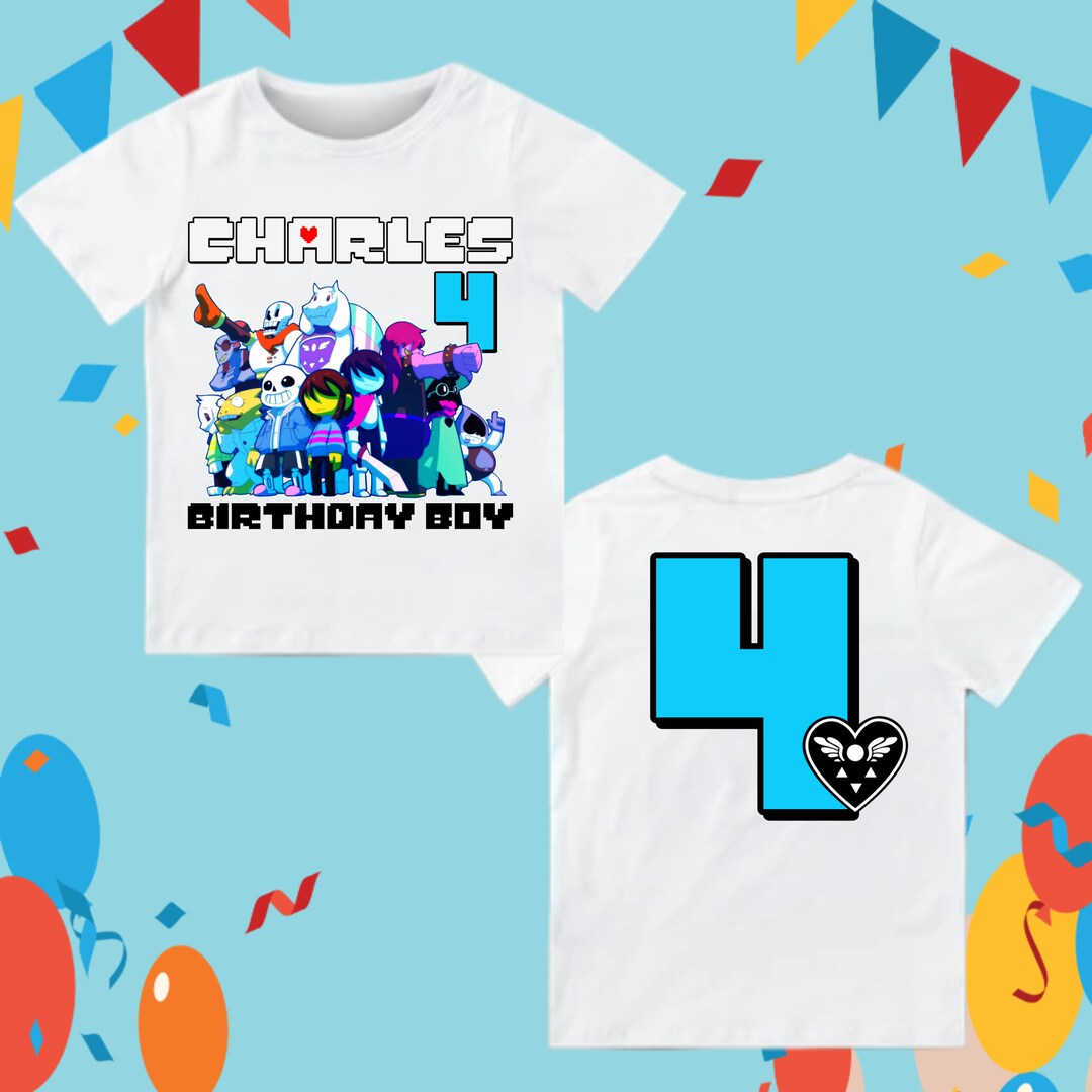 Gamer Shirt Undertales 2 Deltarune Birthday Party Theme Family Shirt ...