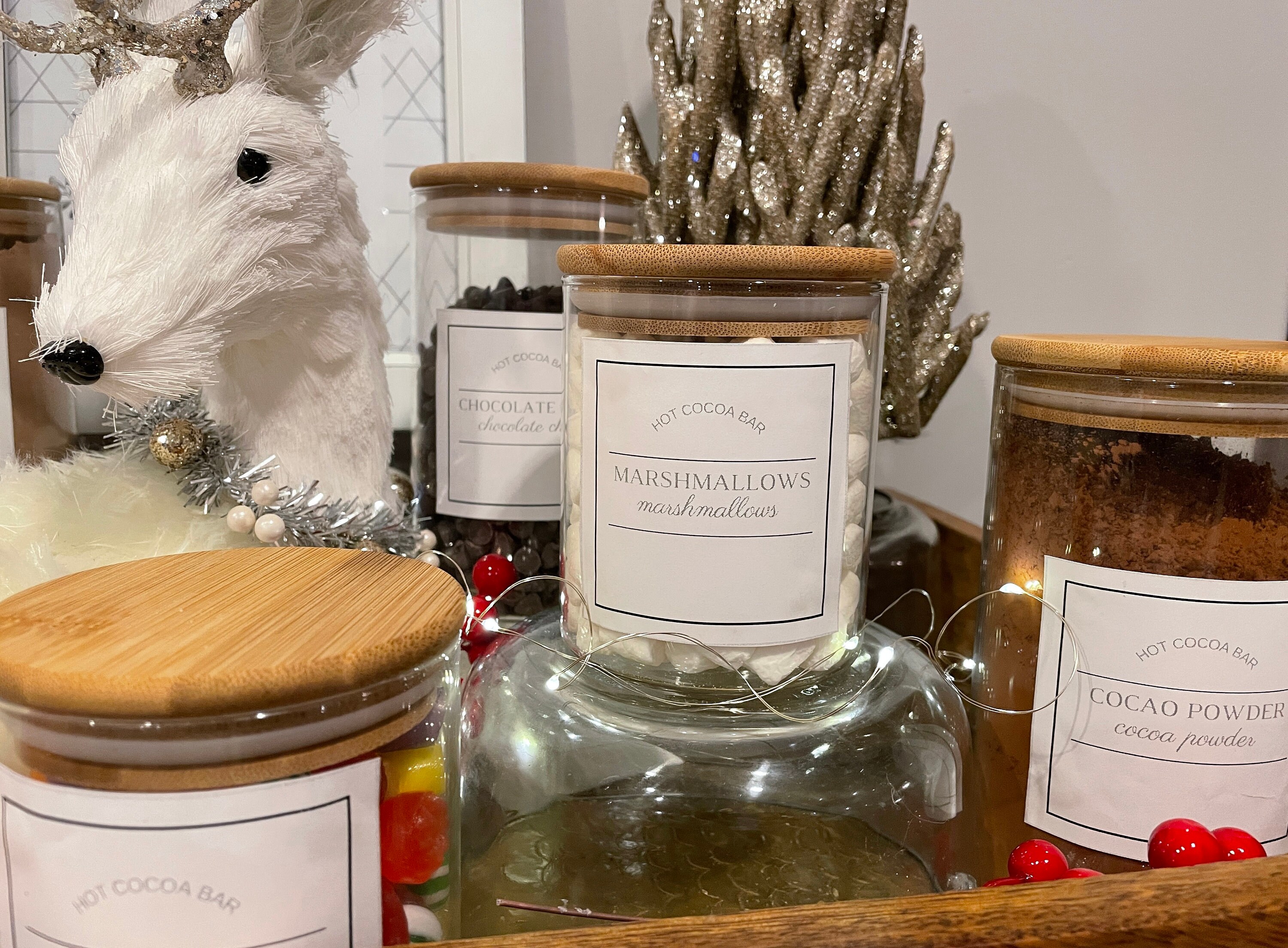 Hot Cocoa Bar Labels Hot Cocoa Printable Labels Cocoa Mix Labels Modern ...