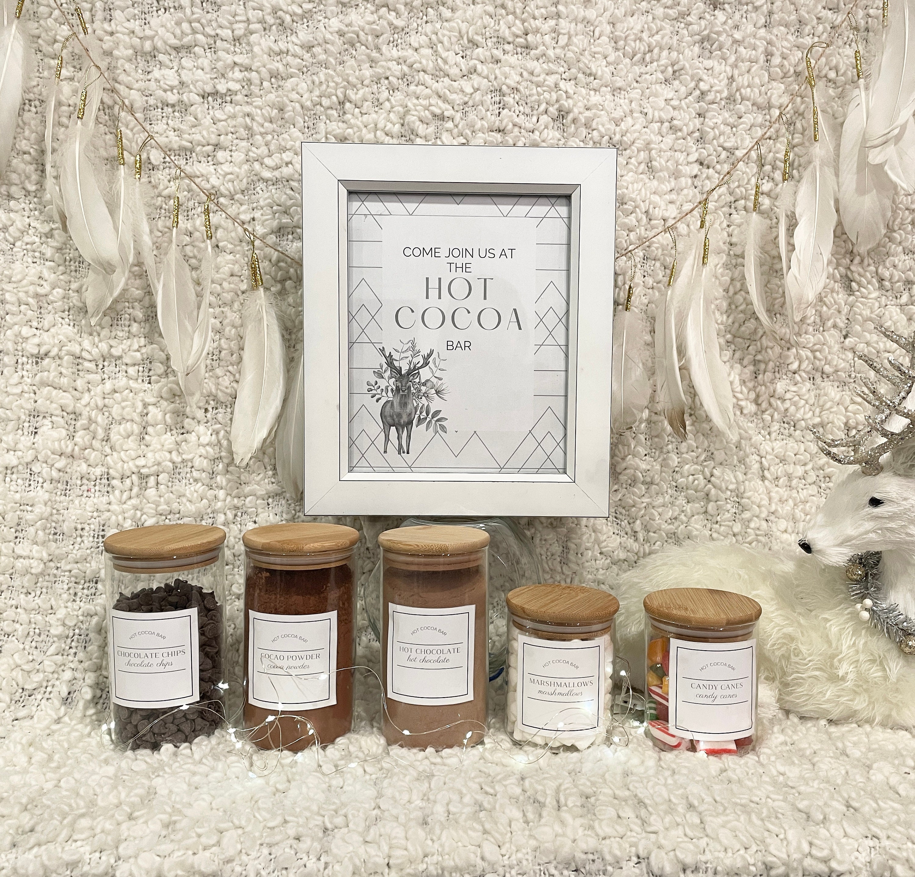Hot Cocoa Bar Labels Hot Cocoa Printable Labels Cocoa Mix Labels Modern ...