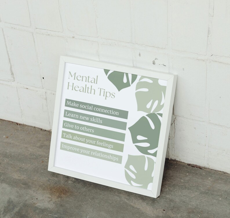 DIGITAL Set of 11 Mental Health Posters | Printable Mental Health ...