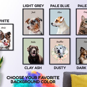 Multiple Pet Portrait Custom Dog Painting Watercolor, Multiple Dog ...