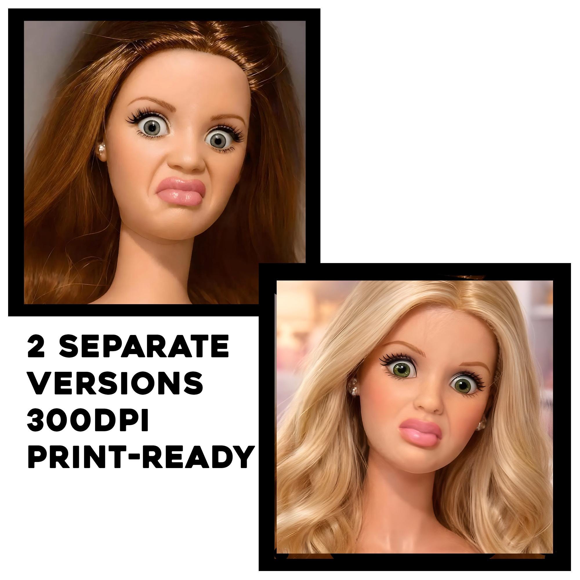 Disgusting Doll Face Meme PNG, Viral Ugly Doll Graphic (digital ...