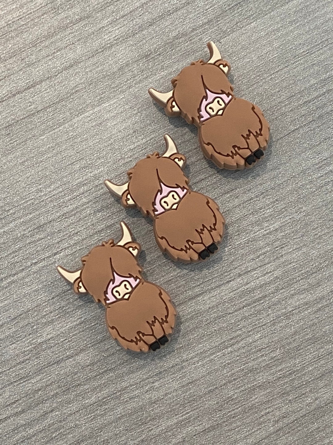 Caramel Highland Cow Silicone Bead, Caramel Cow Focal Bead, #1022 - Etsy
