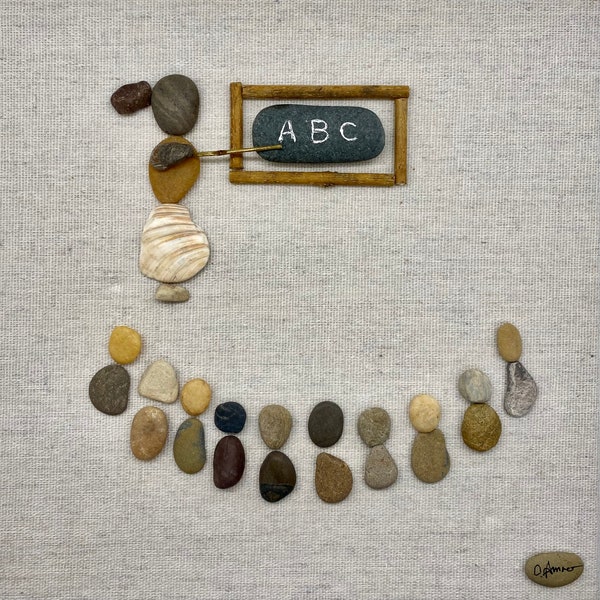 Teacher Pebble Art - Etsy