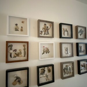 Dog Pebble Art, Child Play With Dog Frame, Family Pebble Art. Cute Dog ...