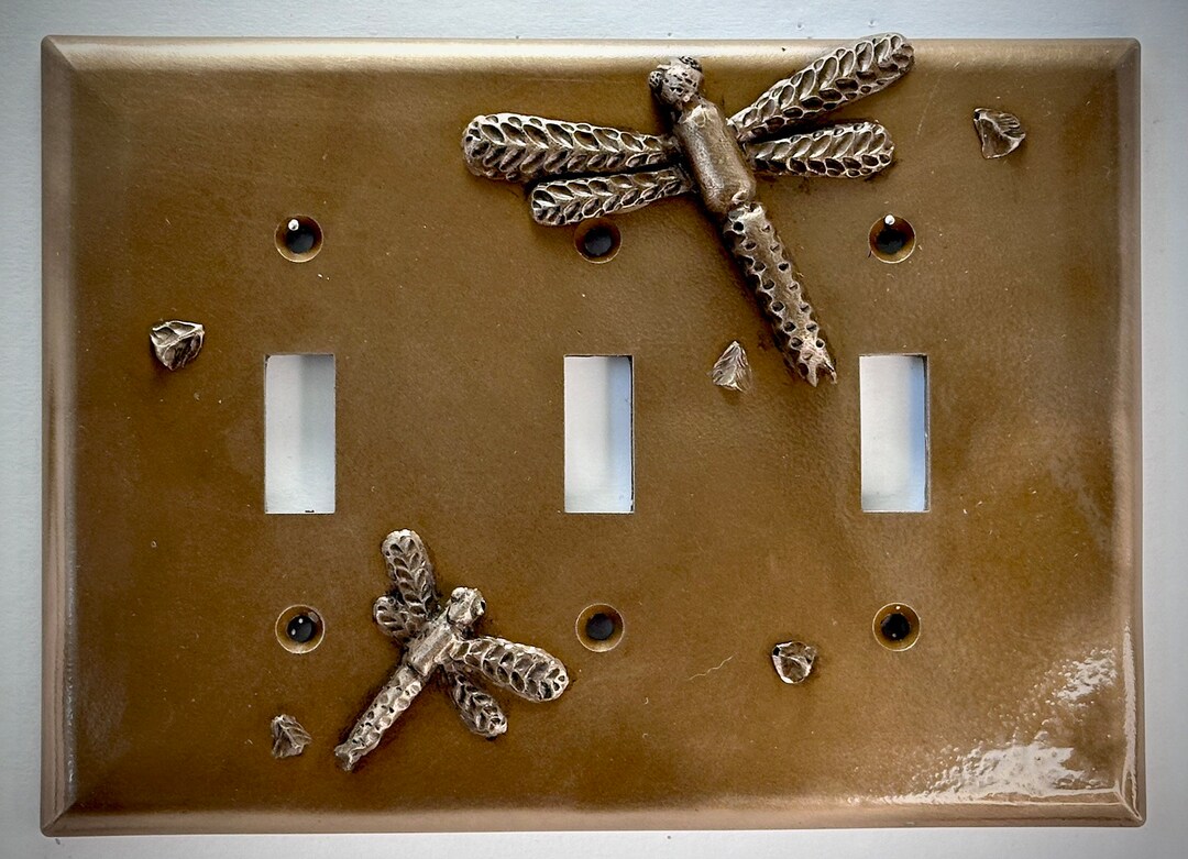 Dragonfly Triple Switch Plate Cover - Etsy
