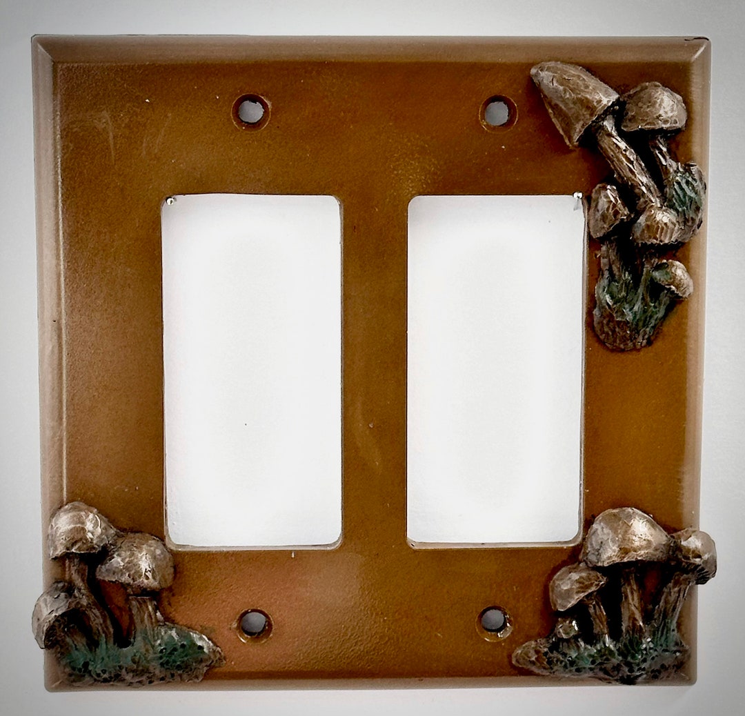 Mushroom Double Rocker Switch Plate Cover - Etsy
