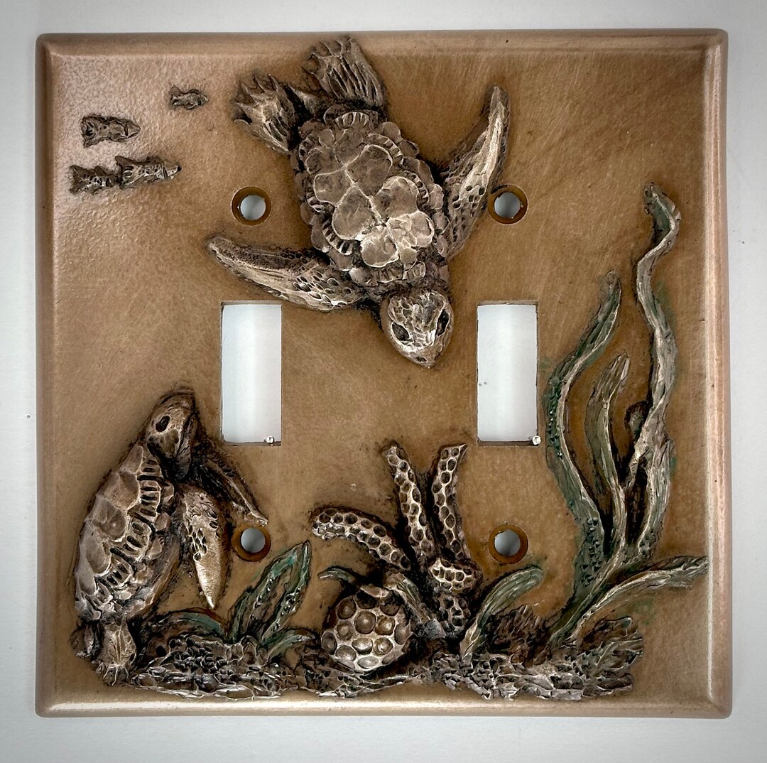 Sea Turtle Double Switch Plate Cover - Etsy