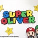 Wooden Super Mario Name Plaque 2 Lines & 3 Stars Set • Boys / Girls ...