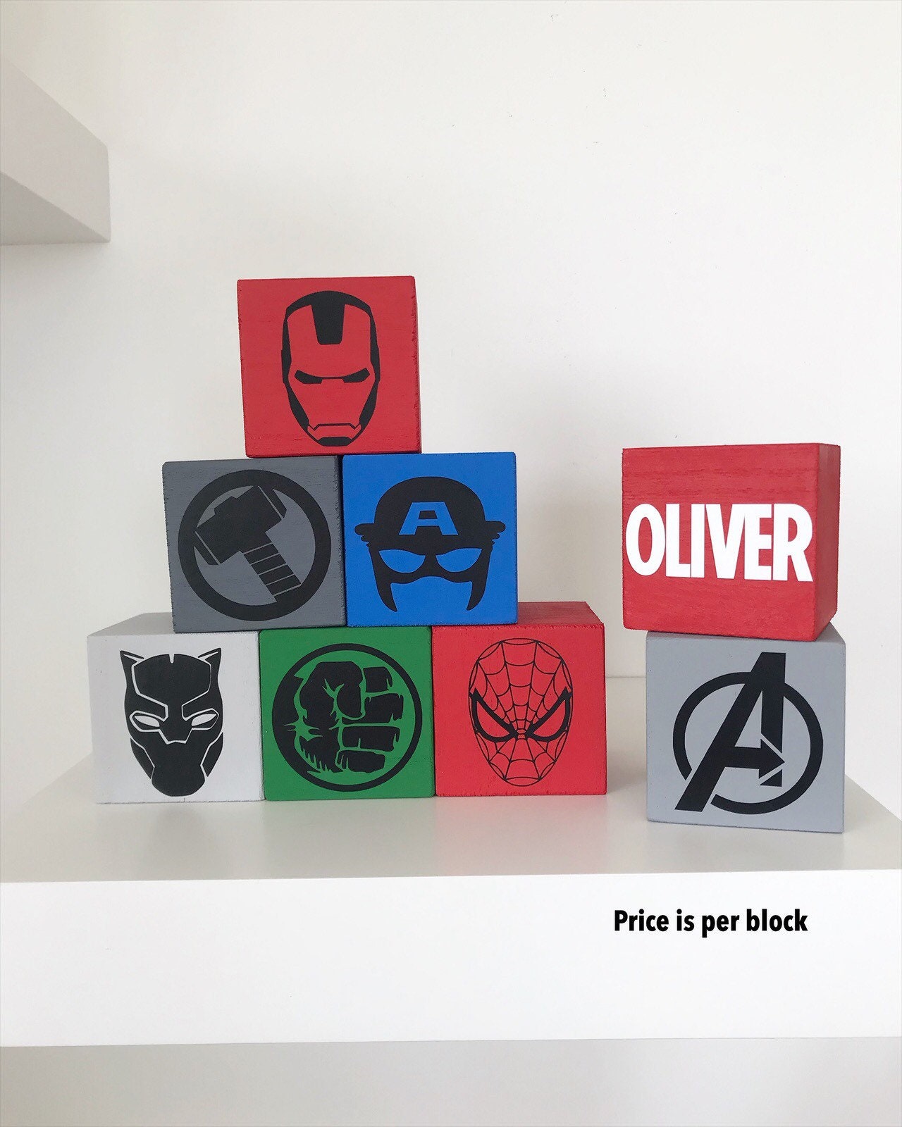 Wooden Superhero Inspired Decor Blocks Boys / Girls Super - Etsy UK