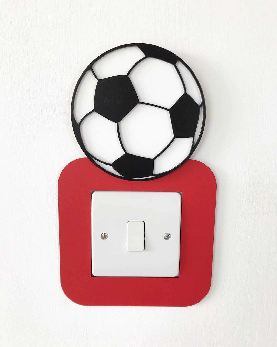 Wooden Football Light Switch Surround Boys / Girls Bedroom Decor ...