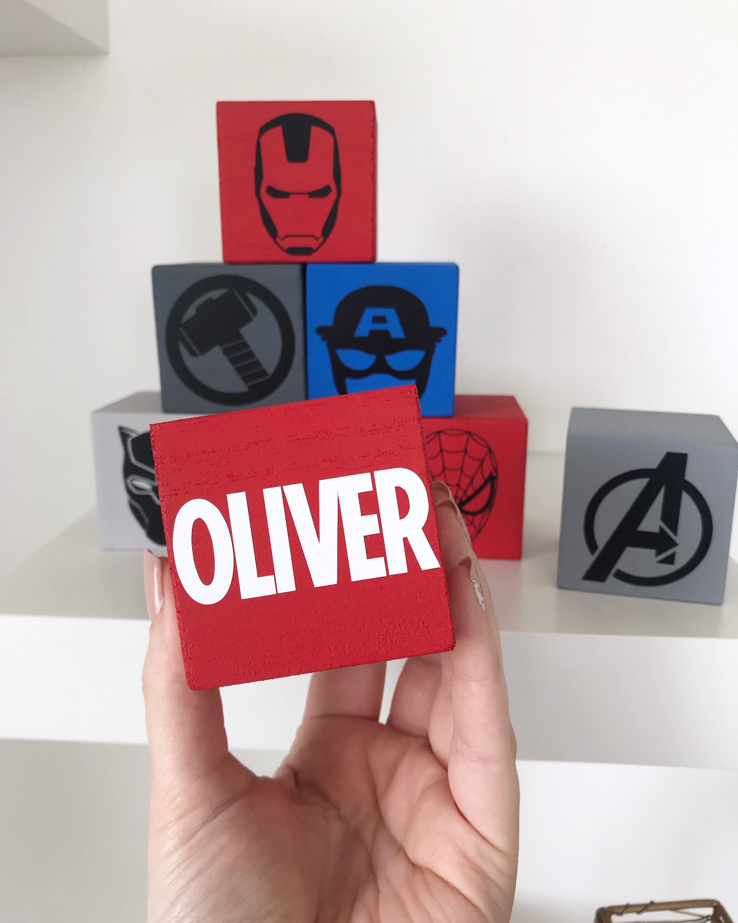 Wooden Superhero Inspired Decor Blocks • Boys / Girls Super Hero ...