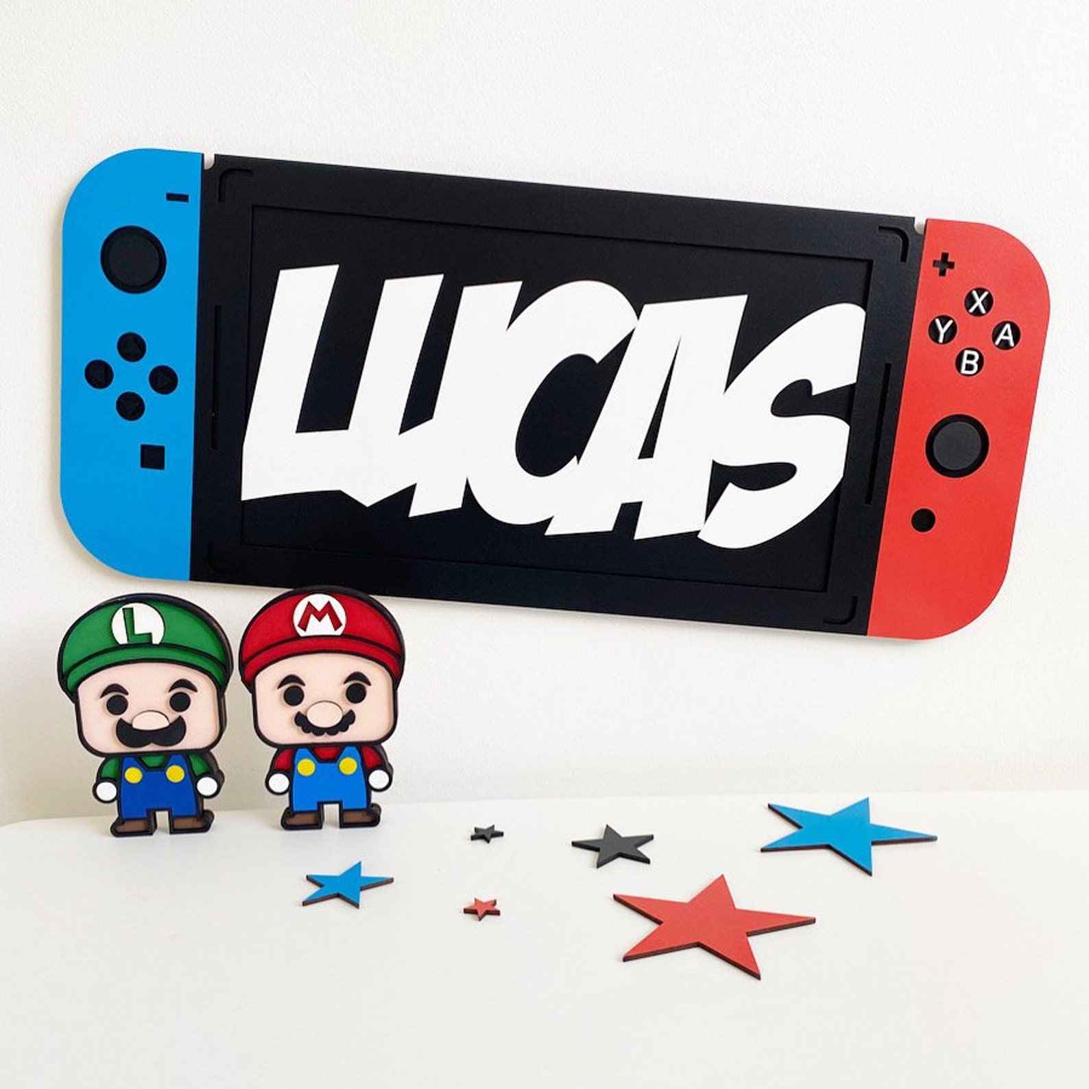 Wooden personalised Nintendo switch name gaming plaque / room | Etsy