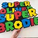 Wooden Super Mario Name Plaque 2 Lines & 3 Stars Set Boys / - Etsy UK