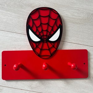 Wooden Spider-man Inspired Wall / Coat Hooks Boys / Girls - Etsy
