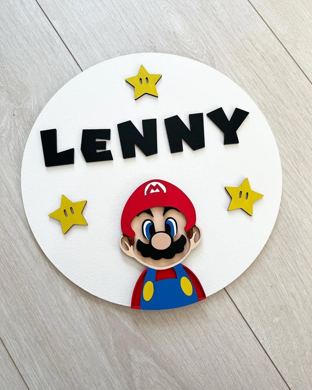 Wooden Super Mario Personalised Name Room Door Plaque / Sign - Boys ...