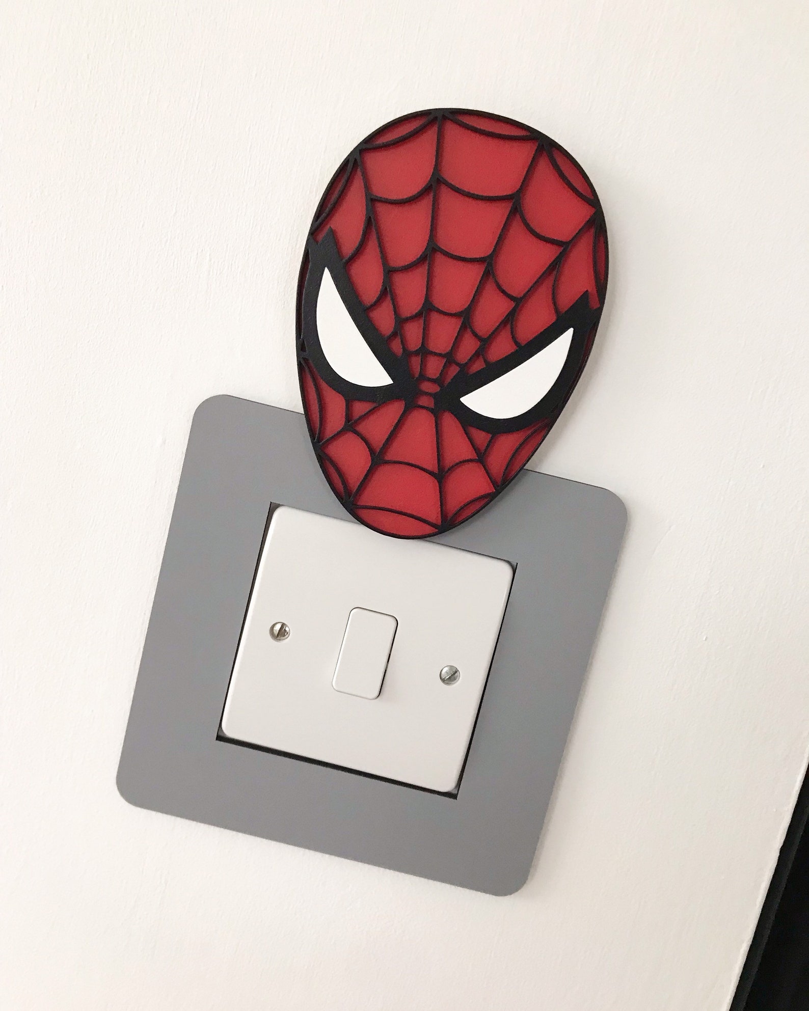 Wooden Spider-man Light Switch Surround Boys / Girls Bedroom - Etsy UK