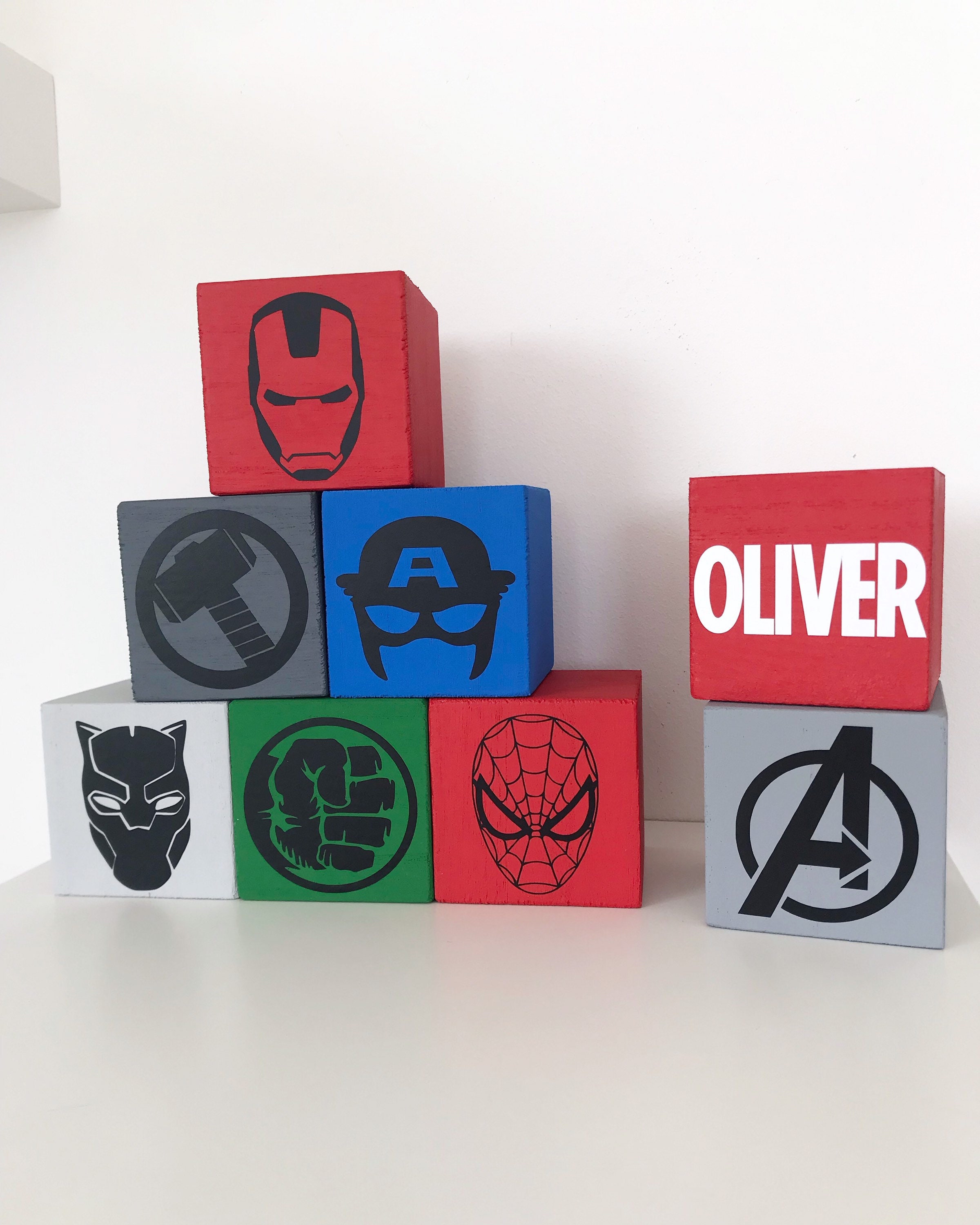 Wooden Superhero Inspired Decor Blocks • Boys / Girls Super Hero ...