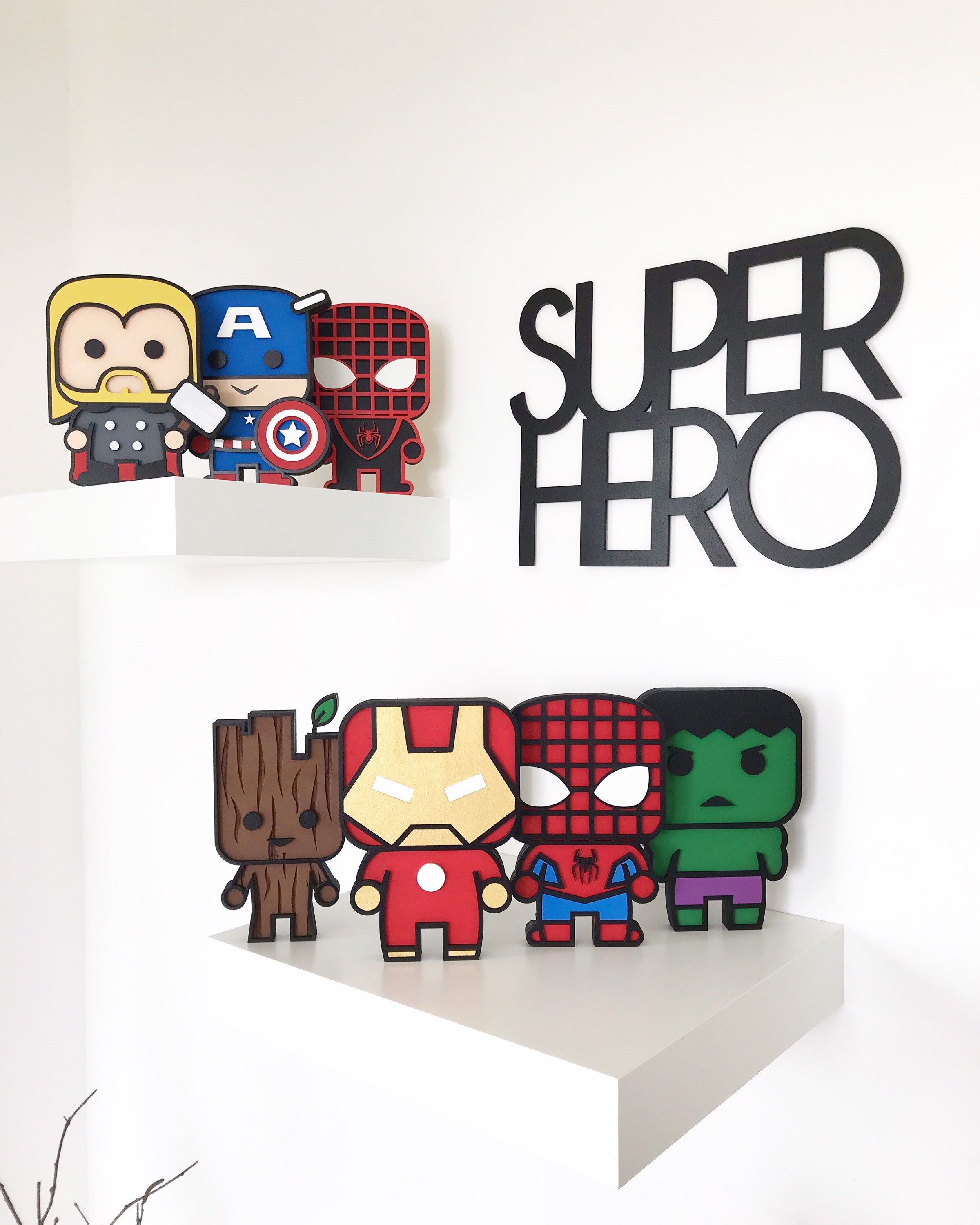 Wooden Superhero Inspired Characters / Ornaments Boys / - Etsy UK