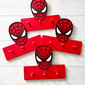Wooden Spider-man Inspired Wall / Coat Hooks Boys / Girls - Etsy