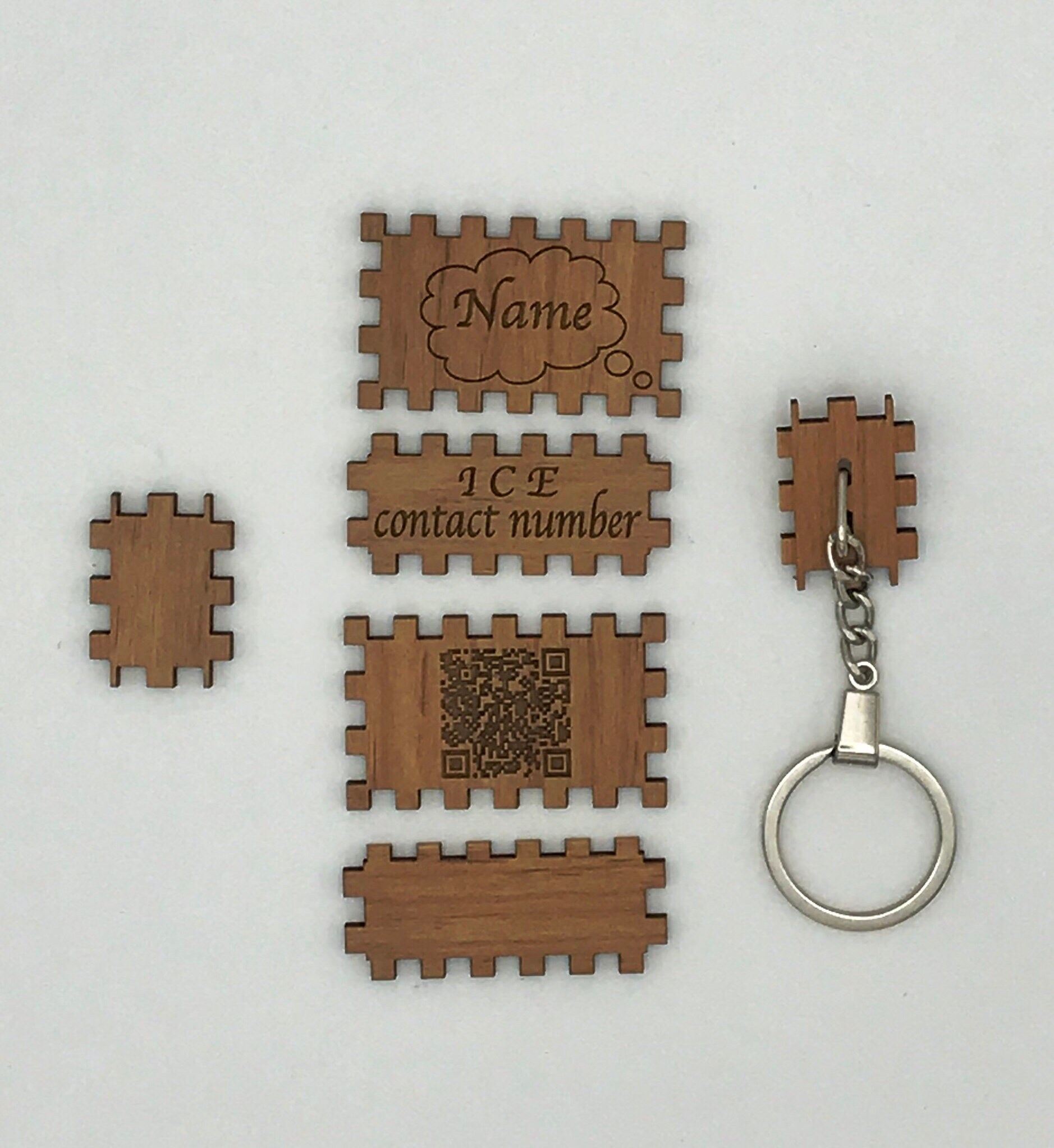 Personalised Wooden I C E Stash Key-ring - Etsy UK