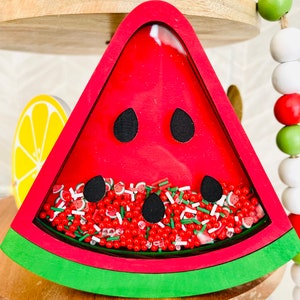 Watermelon Shaker - Wood Art - Tiered Tray Decor - Etsy