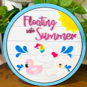 Summer Floatie Sign - Wood and Acrylic Art - Etsy