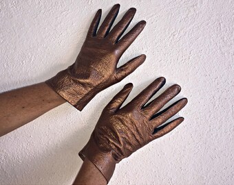 Rust Leather Gloves - Etsy
