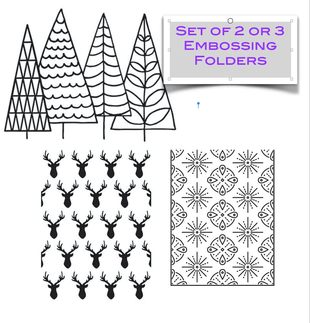Christmas / Winter Embossing Folders for Scrapbooking Card Making ...