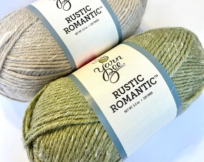 Destash Yarn Bee Rustic Romantic Yarn, Hemp Acrylic Blend in Window Ivy ...