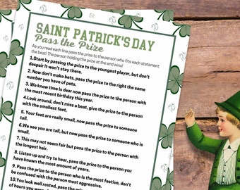 St. Patrick's Left Right Game Pass the Prize St Patrick's Day Games St ...