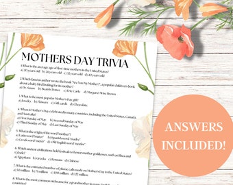 Mother's Day Trivia Quiz | True or False Game | Mother Day Trivia Game ...