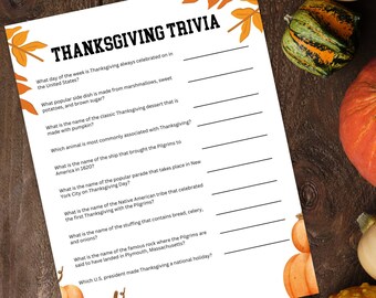 Thanksgiving Trivia Game | Friendsgiving Games | Thanksgiving Games ...