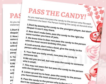Valentine's Day Pass the Candy | Valentine's Party Games | Valentines ...