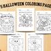 5 Halloween Coloring Page, Large Form for Toddler, Digital Download ...
