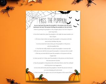Pass the Pumpkin Game Halloween Printable, Left Right Game East ...