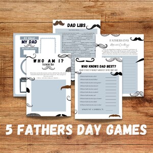 Father's Day Game Bundle | Printable Father's Day Games for Kids and ...