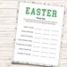 Easter Think Fast Game, Easter Party Game, Easter Printable Game ...