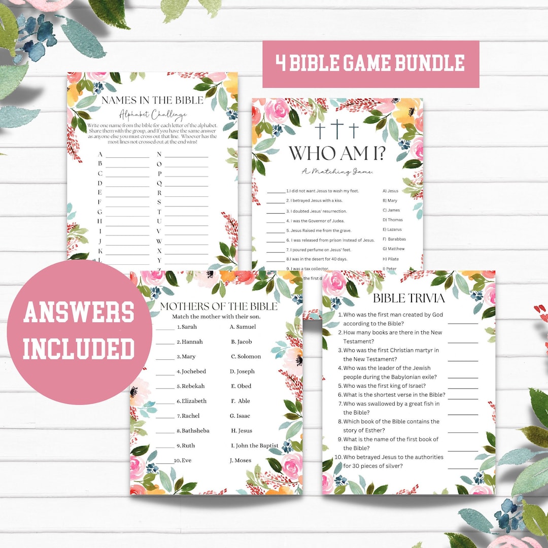 4 Bible Games| Bible Trivia | Bible Trivia Game | Bible Games ...