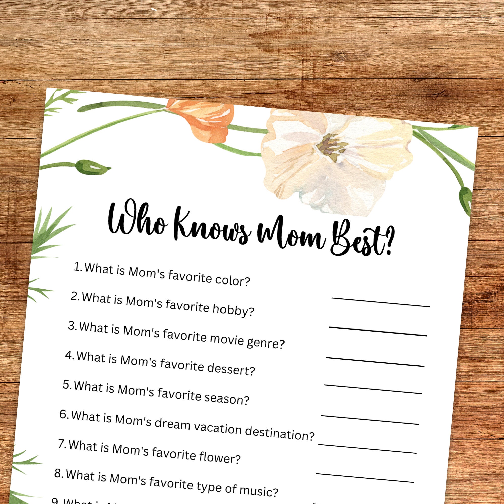Mother's Day Trivia Quiz True or False Game Mother Day Trivia Game ...