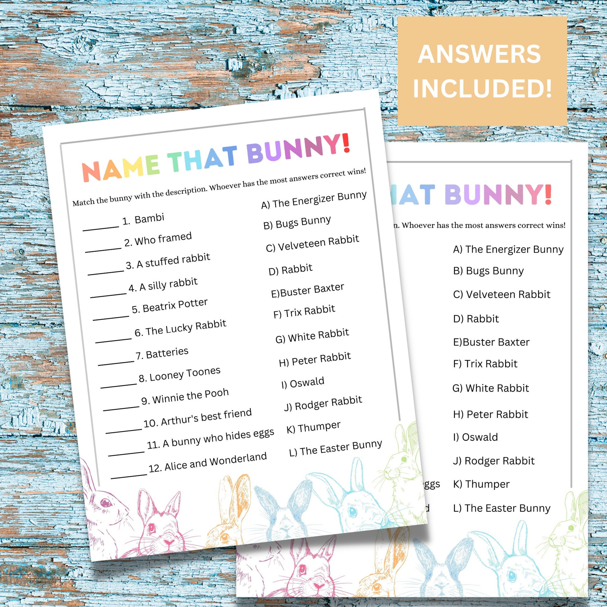 Famous Bunny Game | Funny Easter Games | Easter Games | Easter Games ...