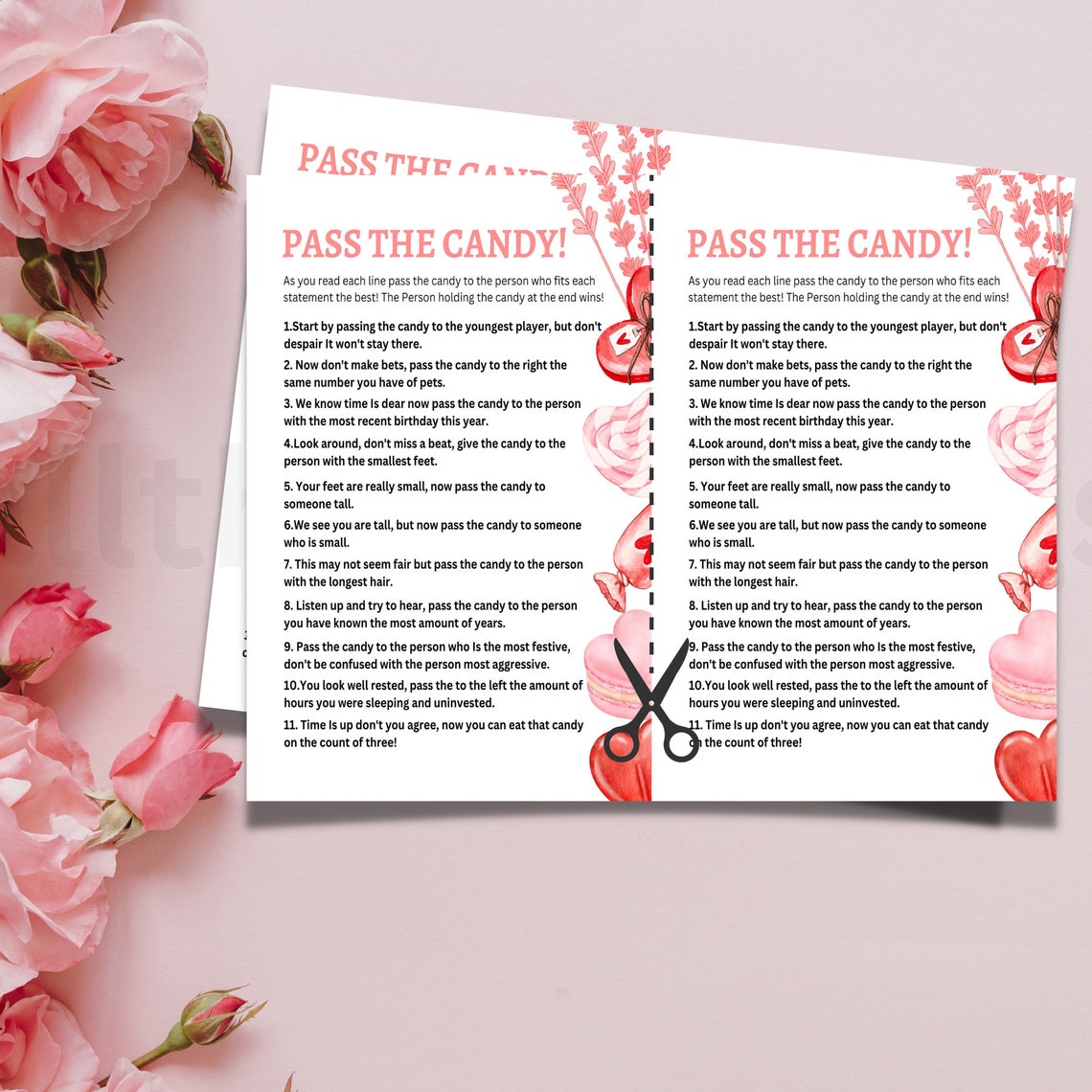 Valentine's Day Pass the Candy | Valentine's Party Games | Valentines ...