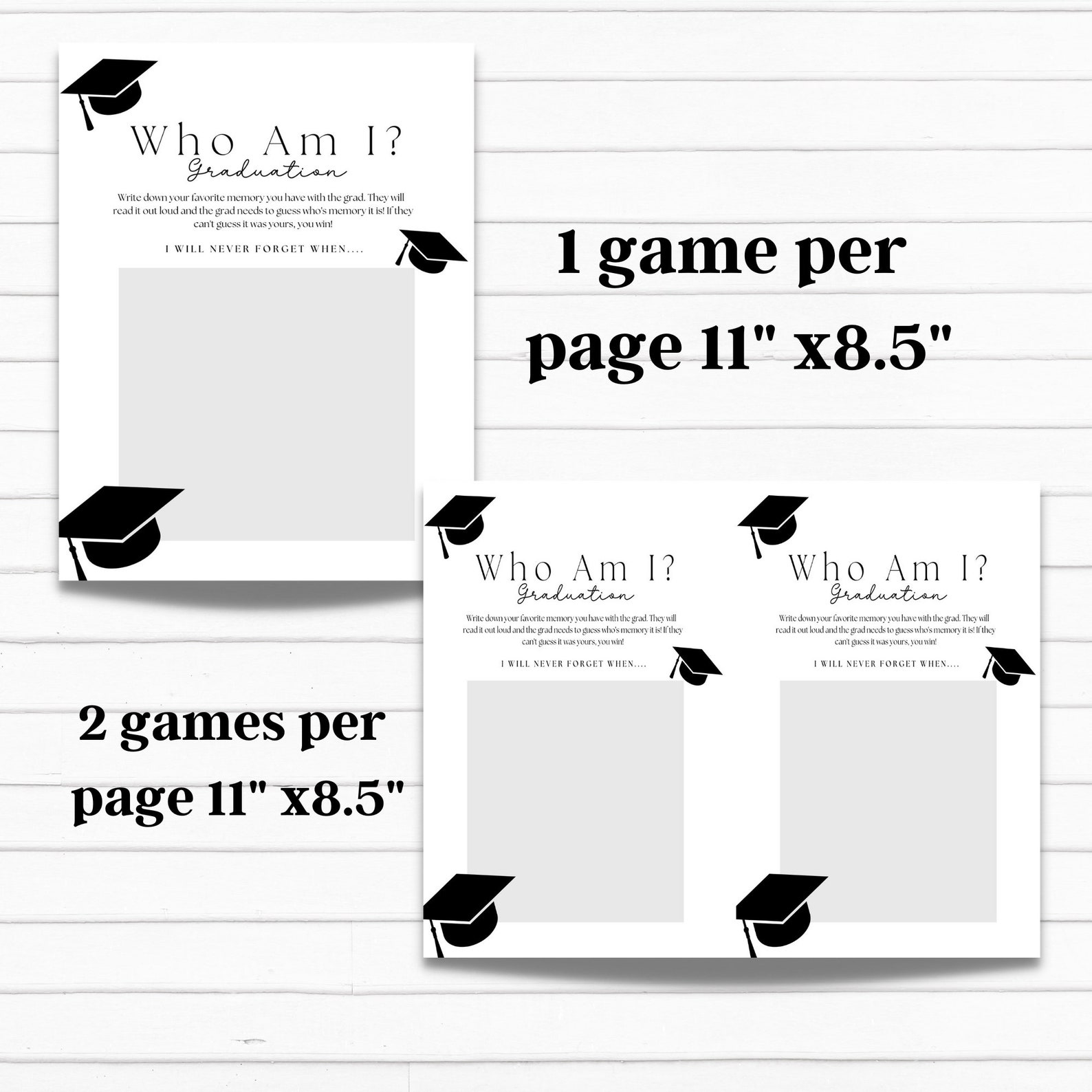 Who Am I | Who Knows the Graduate Best Game | Graduation Party Games ...