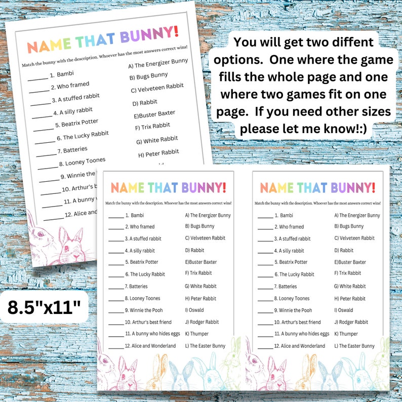 Famous Bunny Game | Funny Easter Games | Easter Games | Easter Games ...