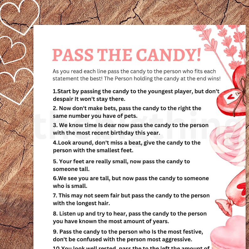 Valentine's Day Pass the Candy | Valentine's Party Games | Valentines ...
