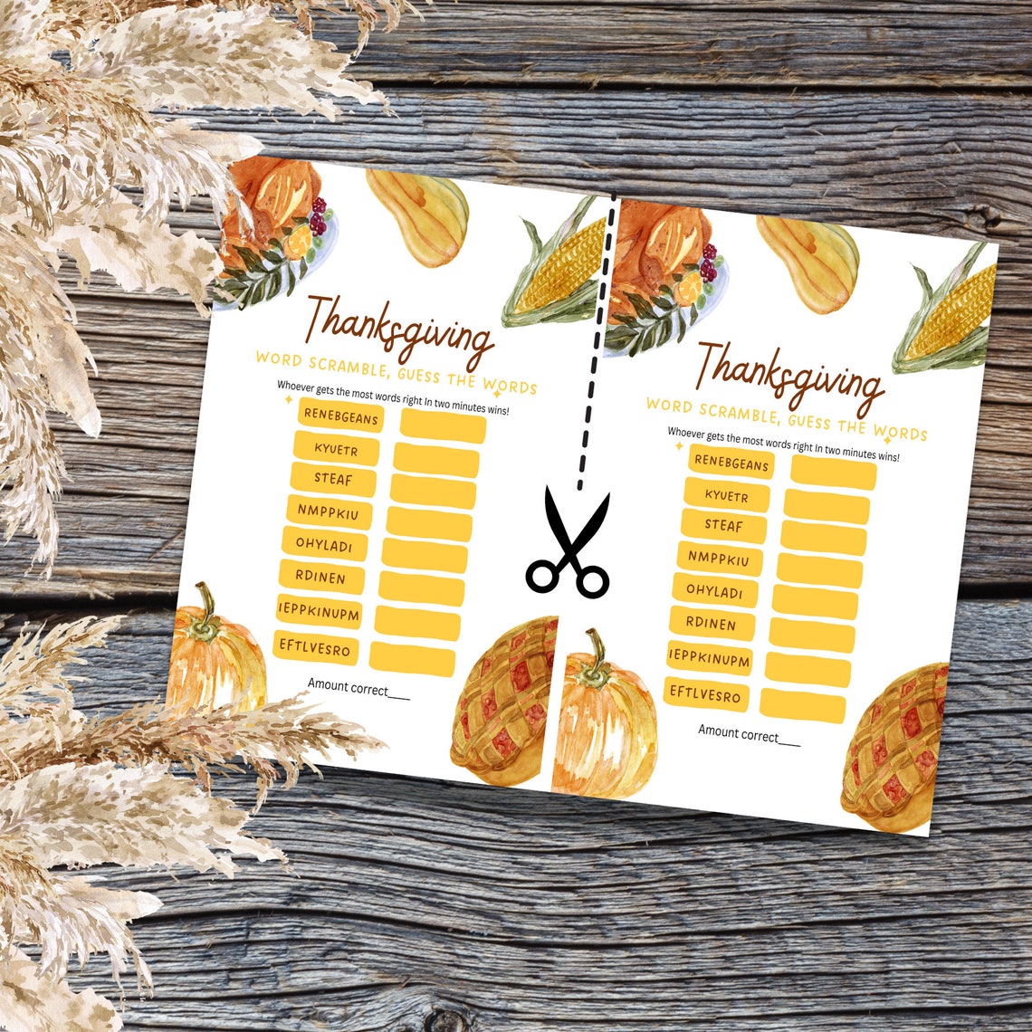Thanksgiving Games Bundle, Printable Games, Dinner Party Games ...