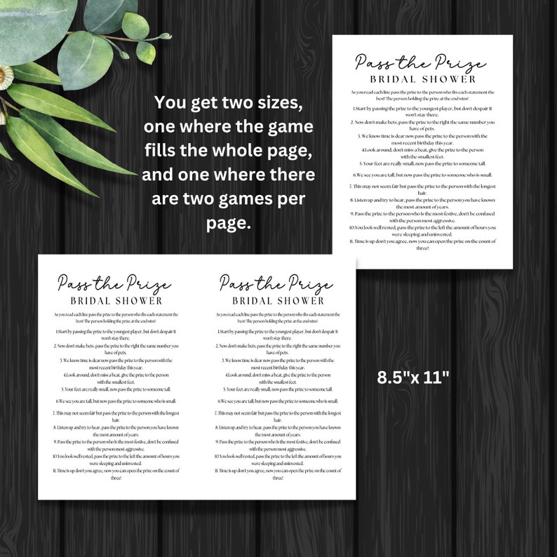 Pass the Prize Bridal Shower Game, Pass the Parcel Game, Pass the Poem ...