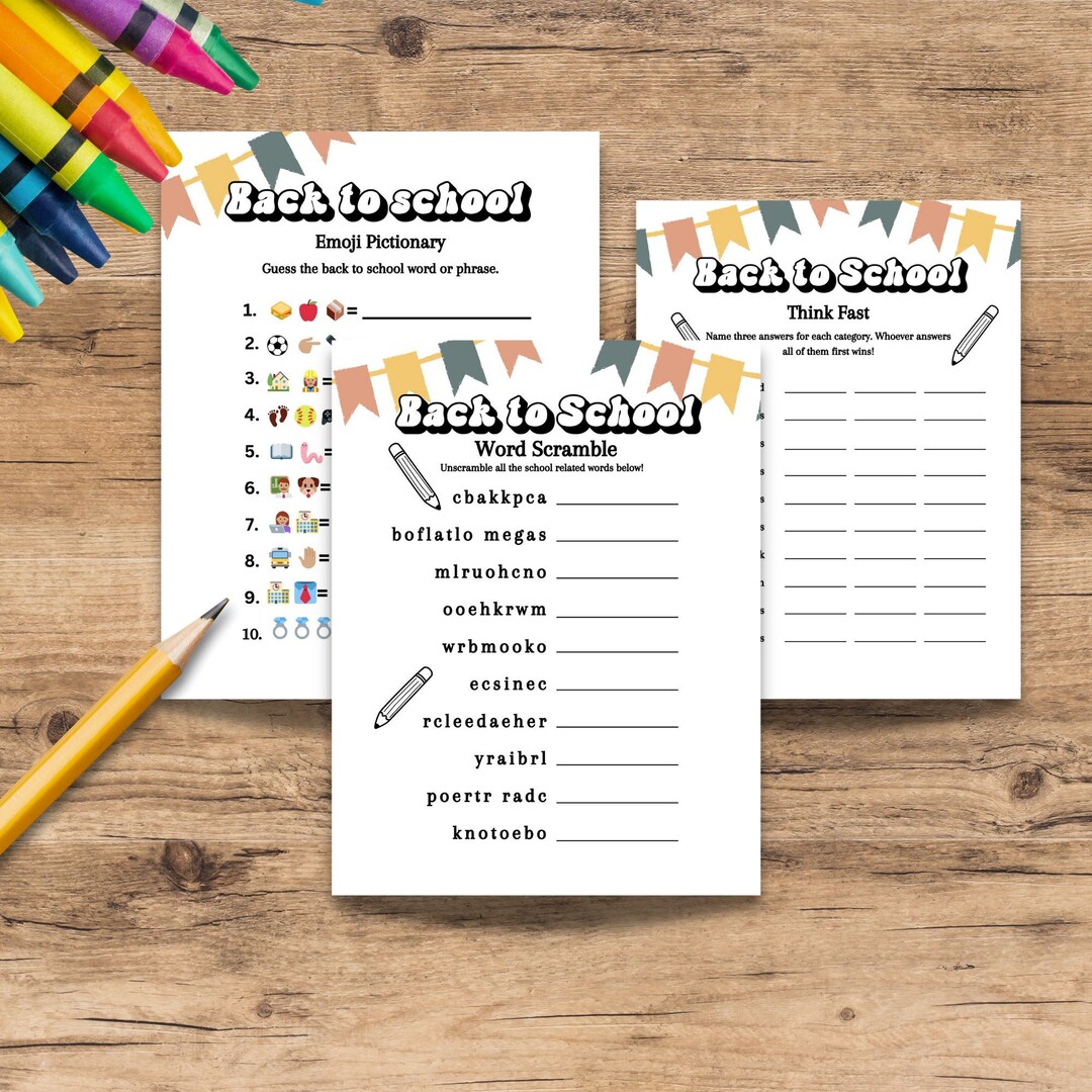 Back to School Games, Elementary School Games, First Day of School ...